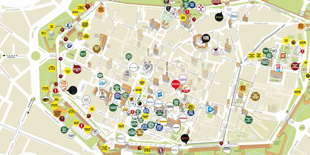 Lucca Comics & Games 2019: ecco la mappa ufficiale! - BadTaste