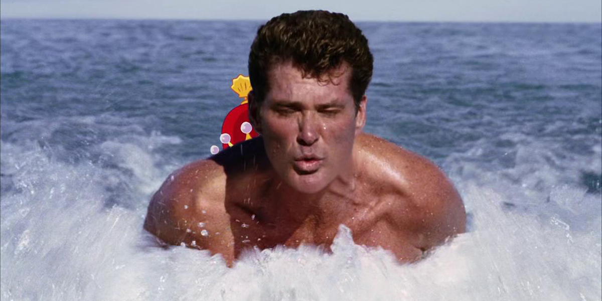 SpongeBob: la tavola da surf con le fattezze di David Hasselhoff va all ...