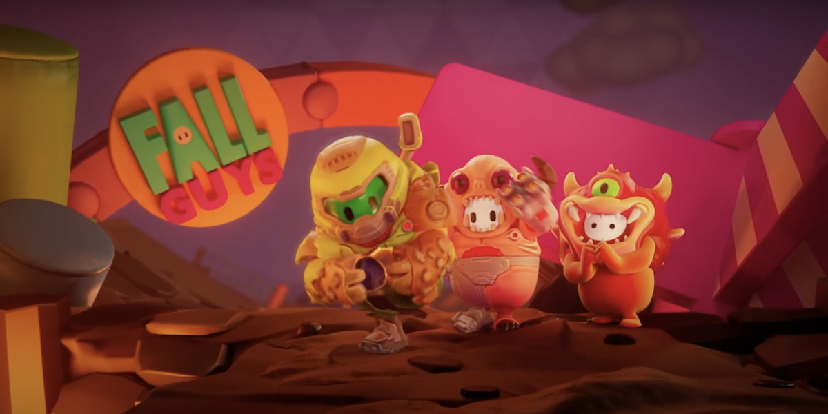 Fall Guys e DOOM: arrivano i costumi da DOOM Slayer e Cacodemone, ecco ...